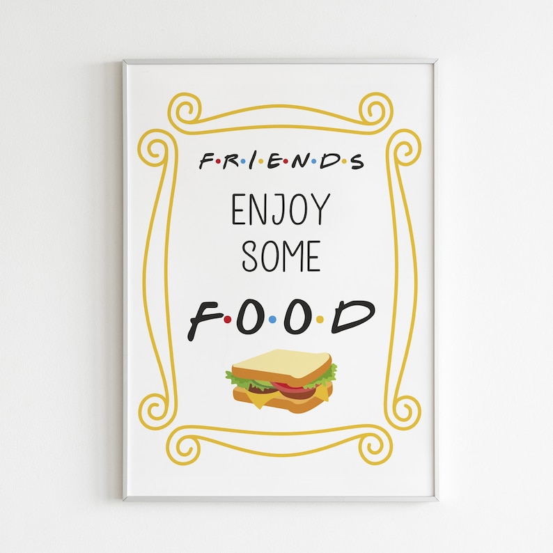 Food Table Sign, Friends Theme Birthday | Bridal Shower | Baby Shower ...