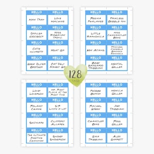 Name Tags, Hello My Name Is, Funny Friends Name Badge, Friends Theme ...