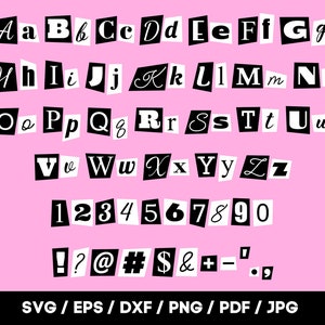 Burn Book Alphabet, Letters + Numbers + Symbols, Burn Book Font, Svg ...