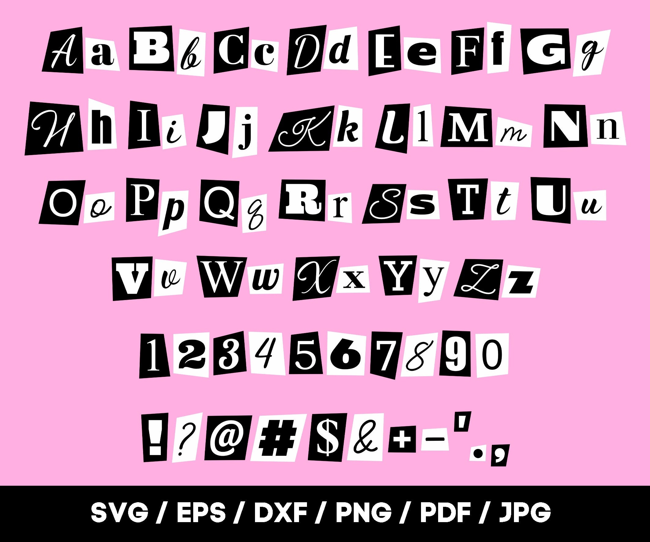 Burn Book Font, Letters + Numbers + Symbols, Svg, Png - Etsy