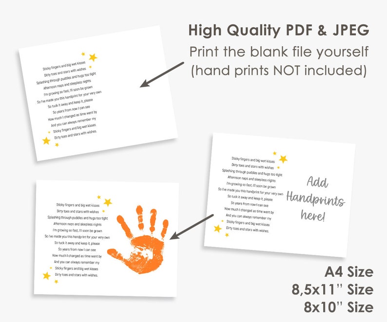 Graduation Handprint Art Poem, End of the Year, Kindergarten Preschool ...