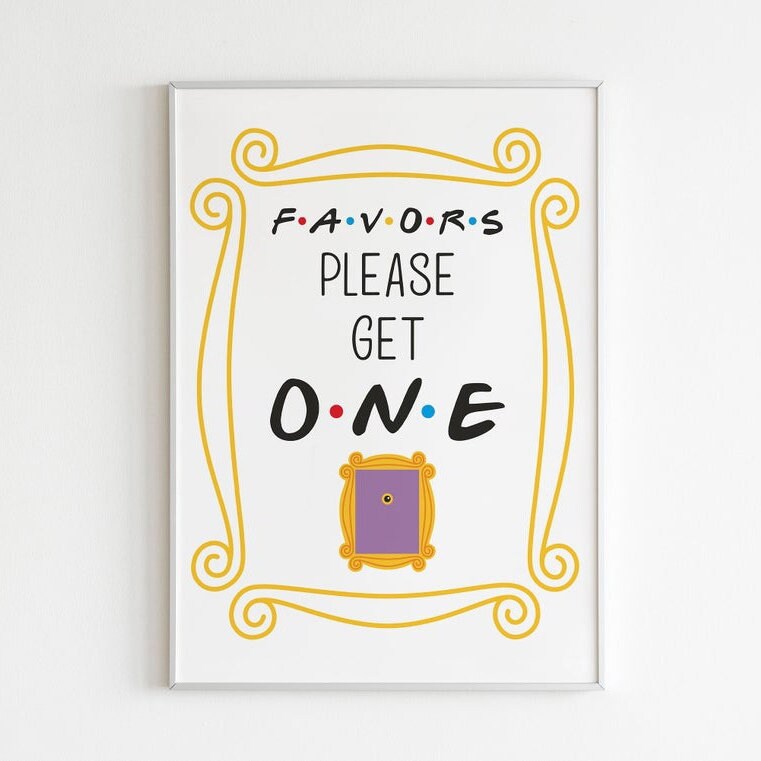 4 Friends Theme Party Sign, Bundle, Photo Booth Sign, Cards & Gifts ...