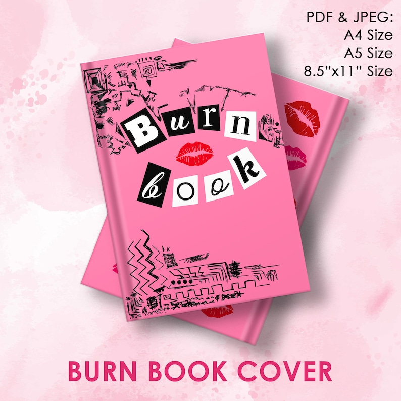 Burn Book Printable Cover, Pdf, Jpeg, INSTANT DOWNLOAD - Etsy