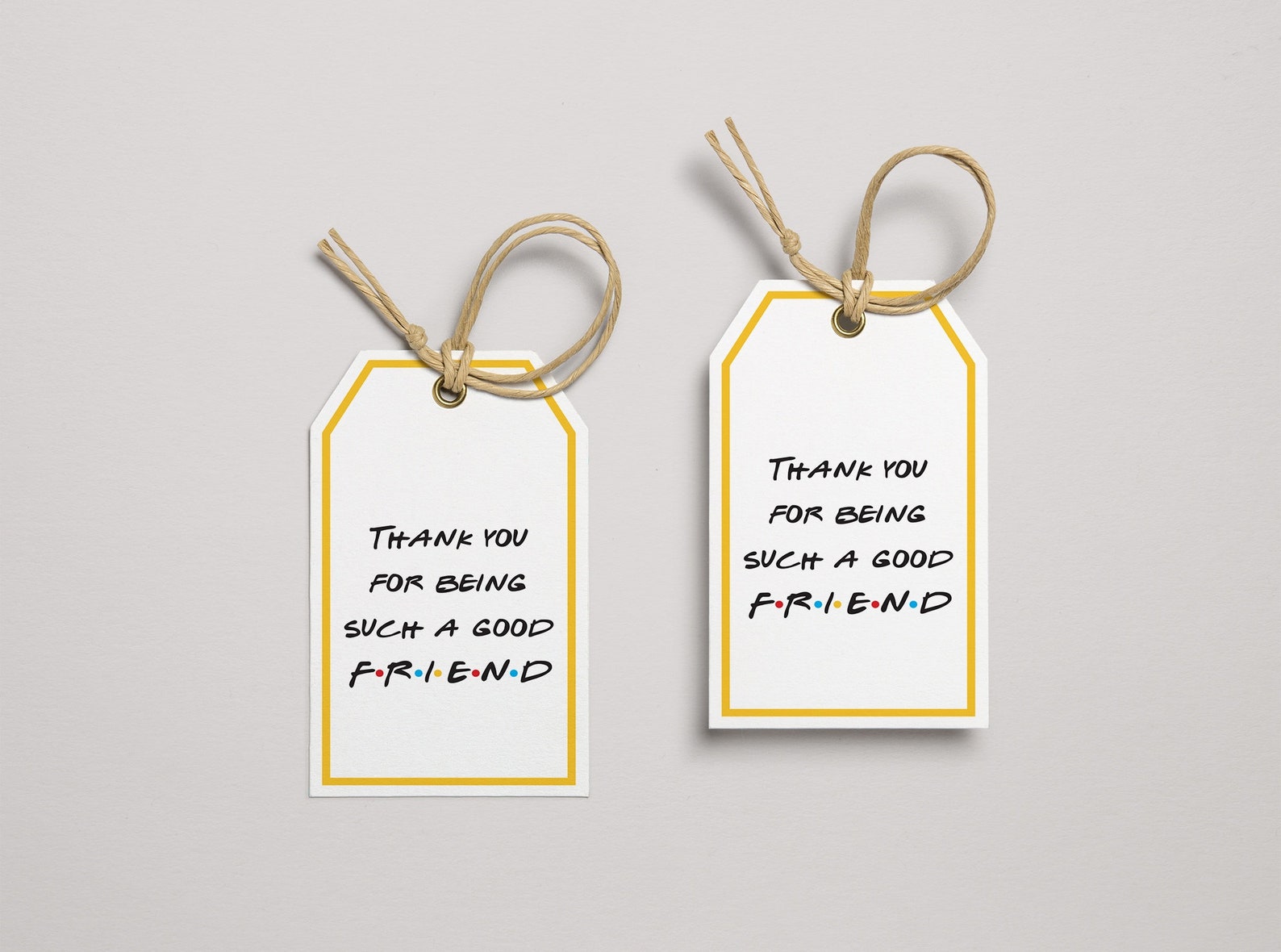 Friends Gift Tag, Friends Theme Birthday Party Favor Tag, Thank You Tag ...