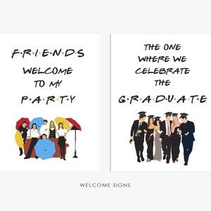 Friends Theme Graduation Party Decor, BUNDLE, Friends Grad Party Banner ...