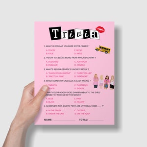 Mean Girls Trivia Game, Mean Girls Theme Party Activity, Quiz Game ...