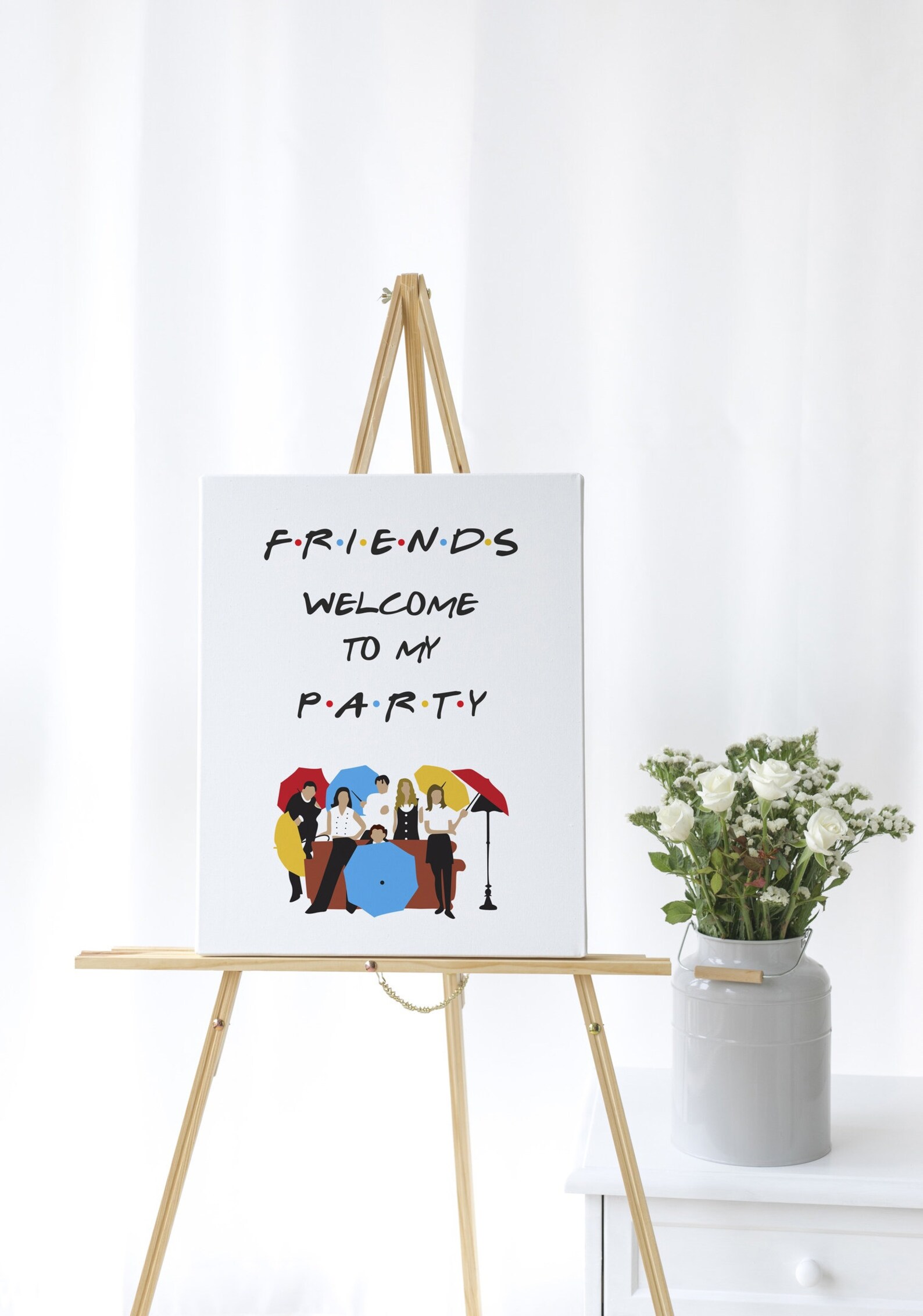 Friends Welcome Sign, Friends Theme Party Decor, Birthday Party ...