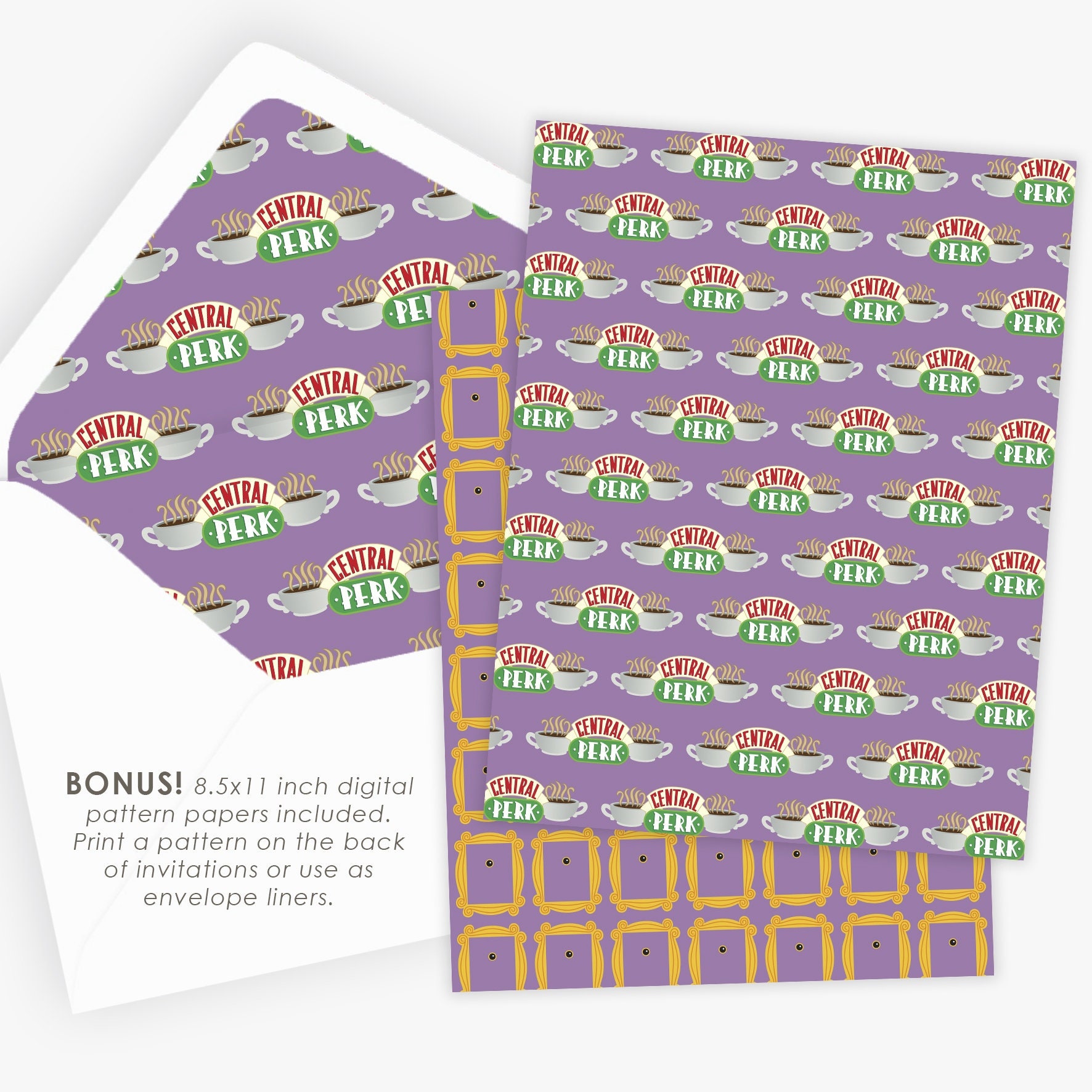 Editable Friends Birthday Invitation Template, Friends Theme Birthday ...