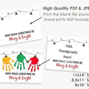 Handprint Christmas Lights, Kids Crafts, Merry & Bright, DIY, Memory ...