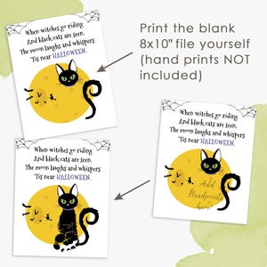 Halloween Footprint Art, Crafts for Kids, Cute Black Cat, My First ...