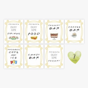 Friends Table Sign, BUNDLE, Food Sign, Dessert Bar Sign, Drink Sign ...