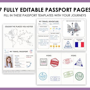 Printable Play Passport & Travel Activity Pack for Kids, Airport ...