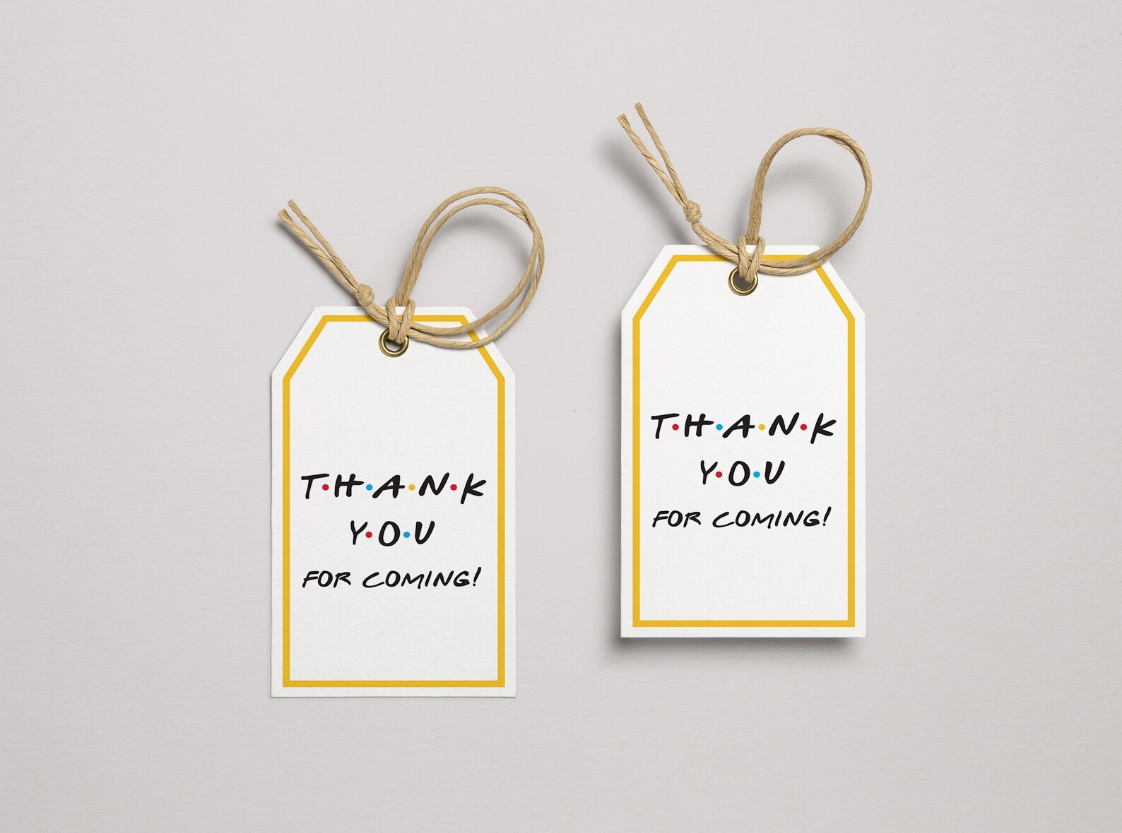 Friends Gift Tag, Friends Theme Birthday Party Favor Tag, Thank You for ...
