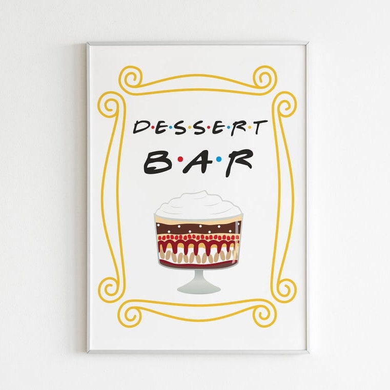 Friends Table Sign, BUNDLE, Food Sign, Dessert Bar Sign, Drink Sign ...