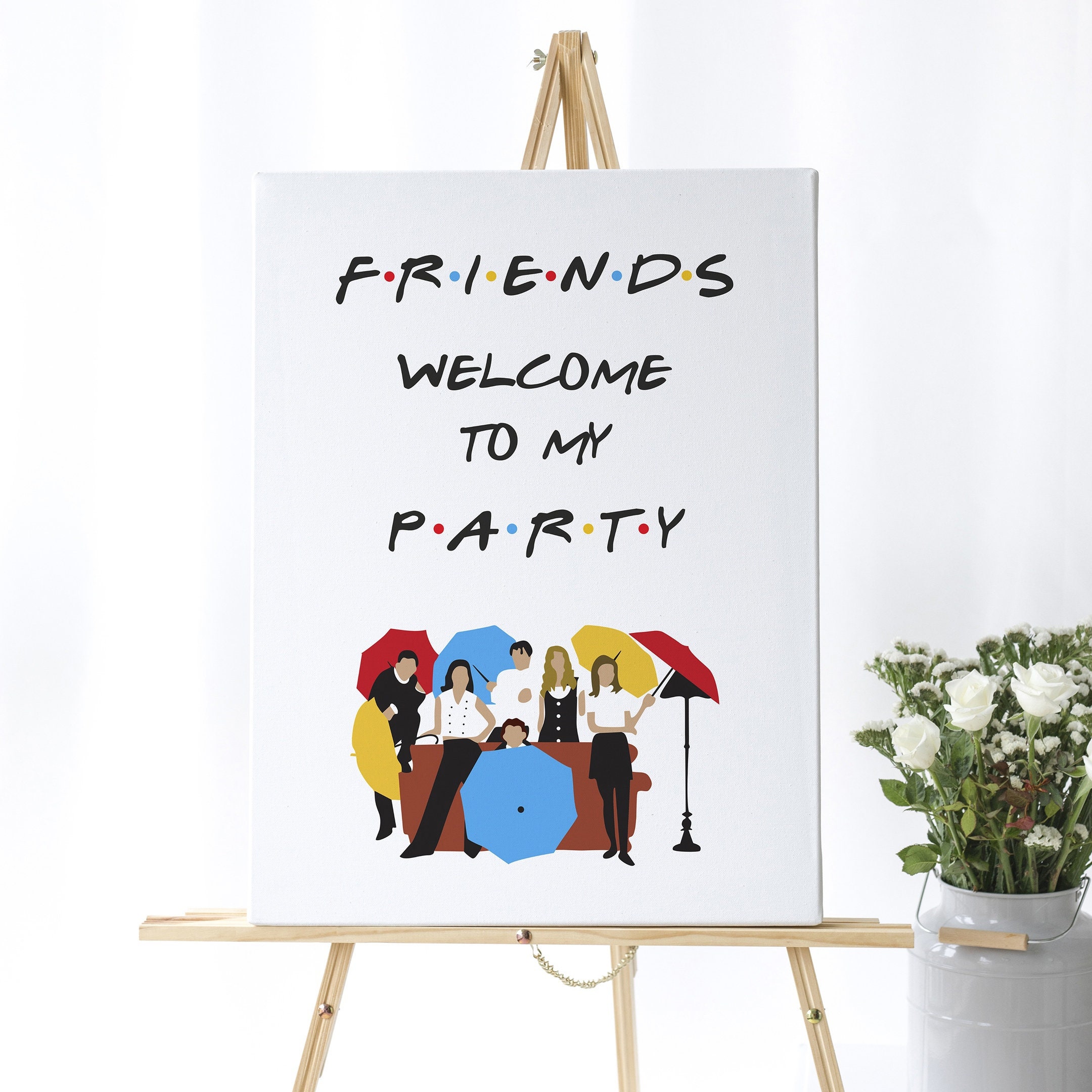 Friends Welcome Sign, Friends Theme Party Decor, Birthday Party ...