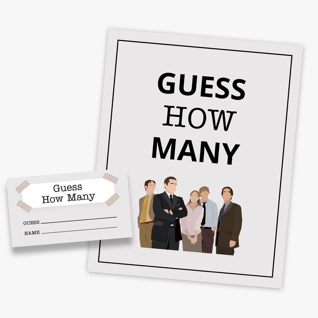 Guessing Game, the Office Theme Party Activity, Custom, Guess How Many ...