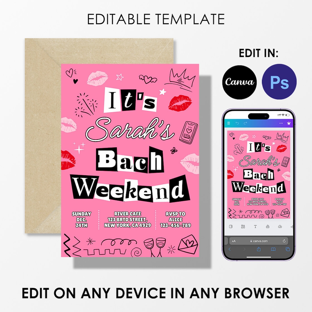 Mean Girls Bachelorette Invitation, Mean Girls Theme Party Bach Weekend ...