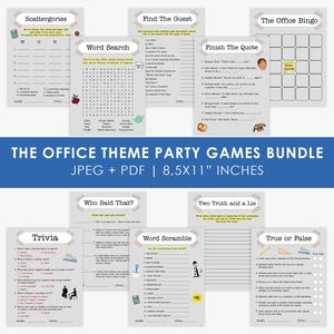 The Office Theme Birthday Party Decorations, BUNDLE, Office Banner ...