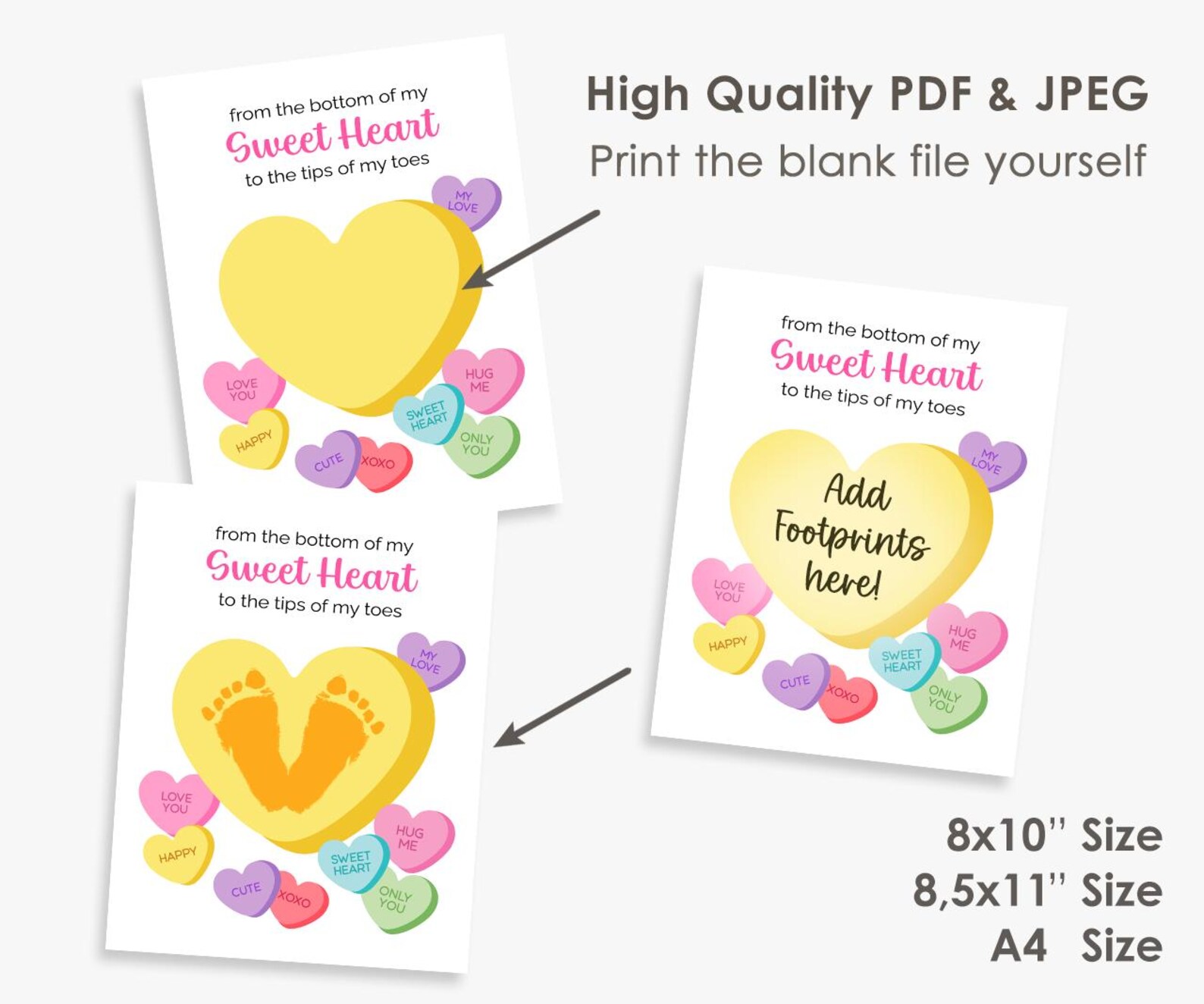 Sweat Heart Handprint | Footprint Art Craft, Valentine's Day, Crafts ...