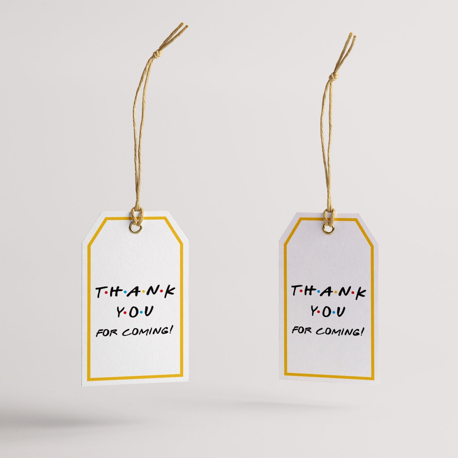 Friends Gift Tag, Friends Theme Birthday Party Favor Tag, Thank You for ...