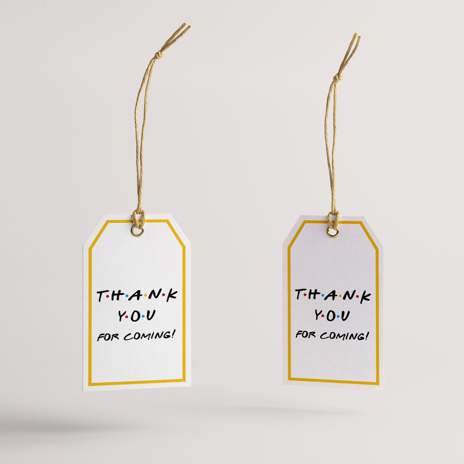 Friends Gift Tag, Friends Theme Birthday Party Favor Tag, Thank You for ...