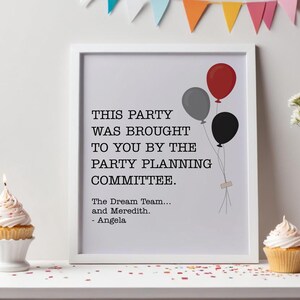 The Office Theme Party Sign, BUNDLE, Office Party Poster, Set, Office ...