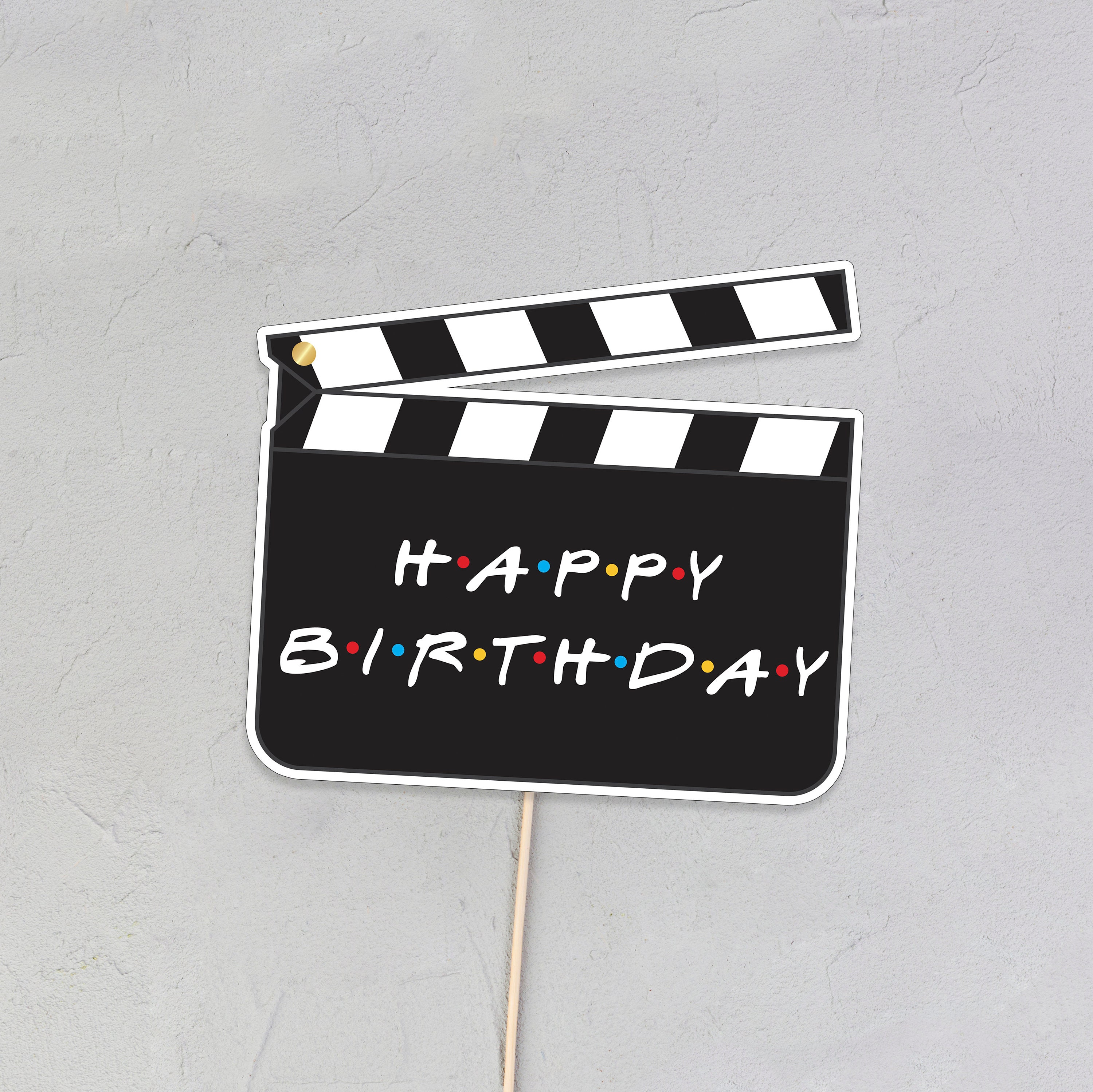 Friends Birthday Cake Topper, Clapperboard Shape, Printable, INSTANT ...