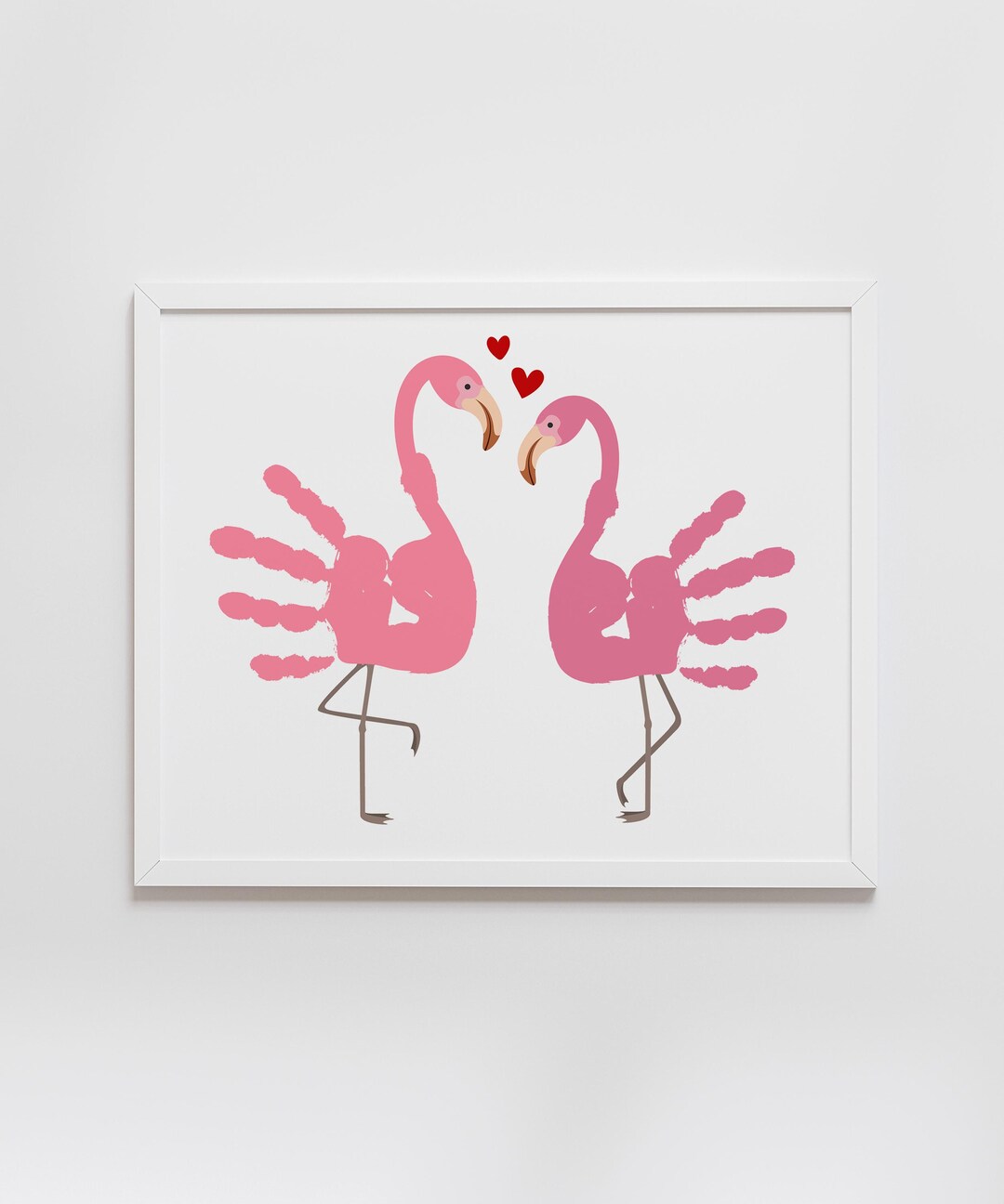 Love Flamingo Handprint Art Craft for Kids, Valentine's Day, Preschool ...