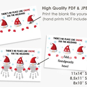 Christmas Gnomes Handprint Art Craft, DIY, Toddler | Preschool Kids ...