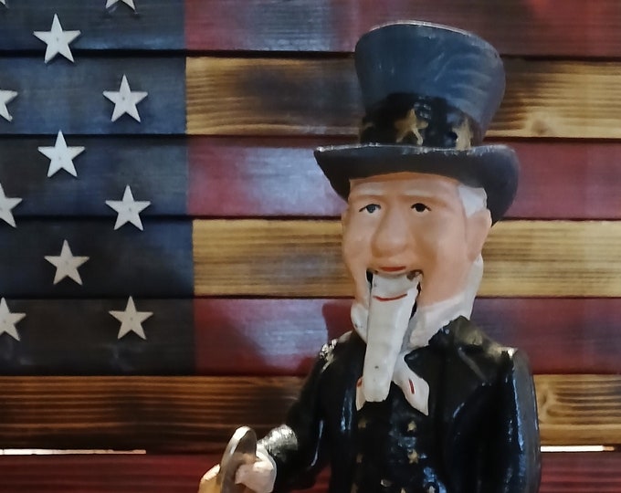 Uncle Sam Cast Iron Mechanical Bank - Etsy