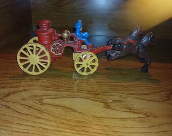 Vintage Cast Iron Horse and Buggy - Etsy Vintage Cast Iron Horse and Buggy - Etsy