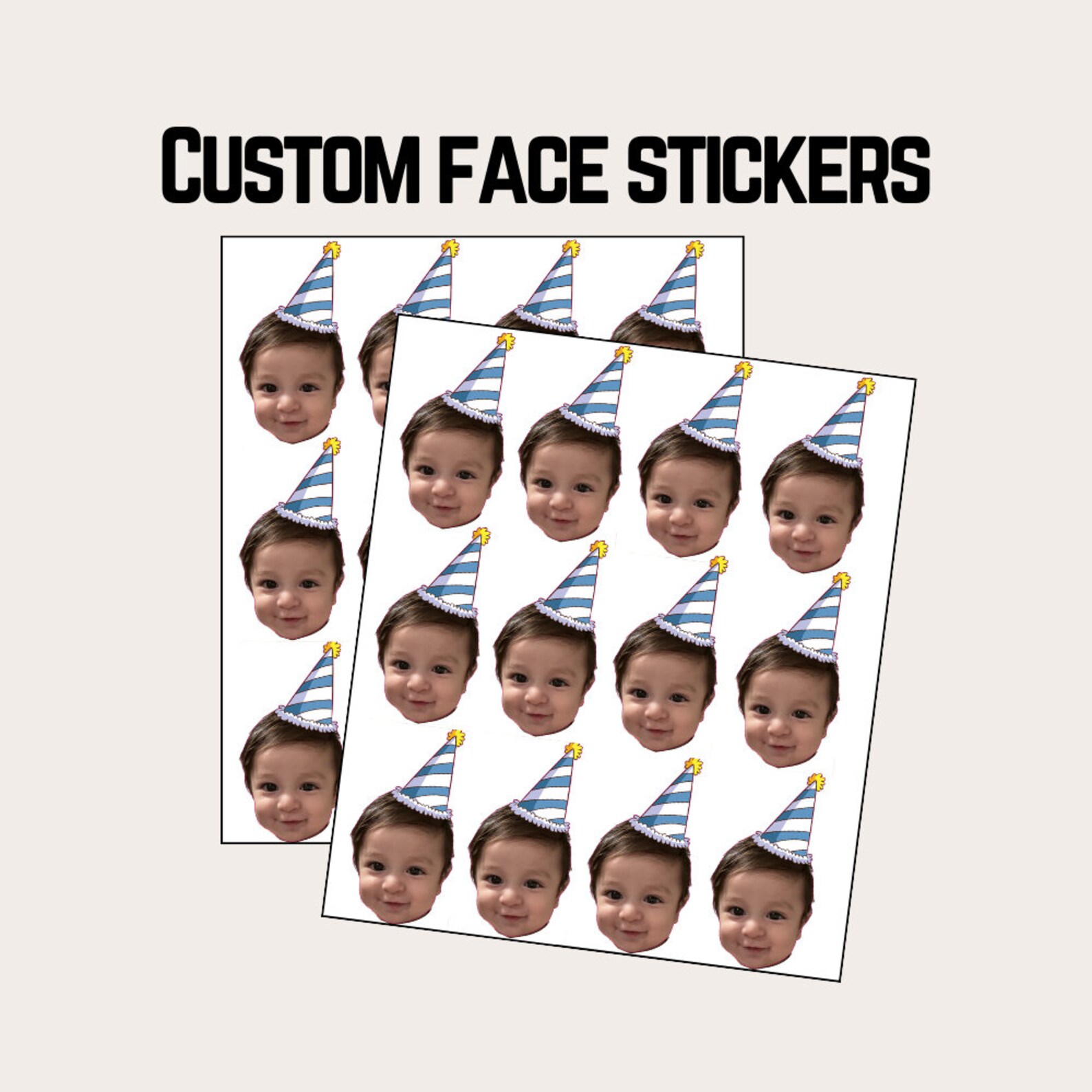 Custom Face Stickers - Personalized Photo Stickers for Parties, Gifts ...