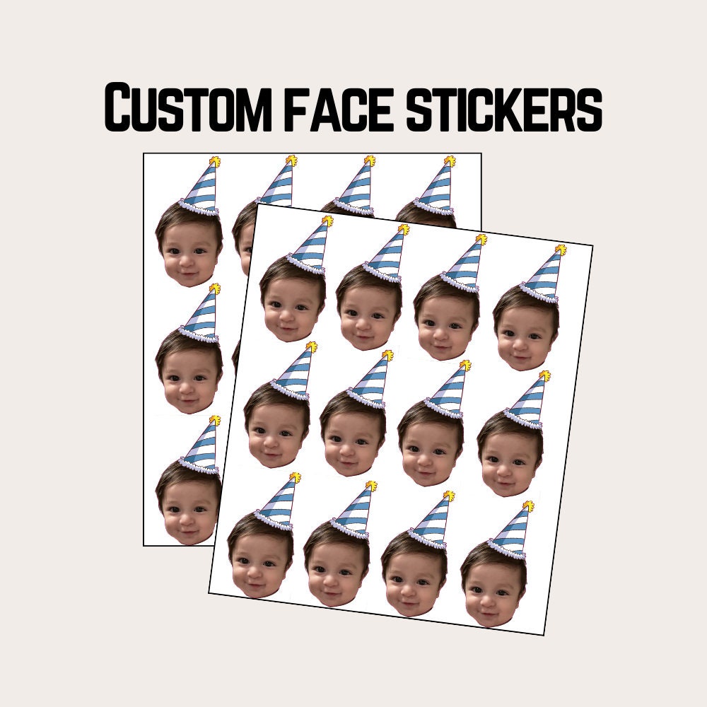 Custom Face Stickers - Personalized Photo Stickers for Parties, Gifts ...