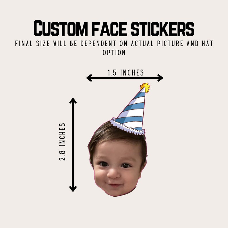 Custom Face Stickers - Personalized Photo Stickers for Parties, Gifts ...