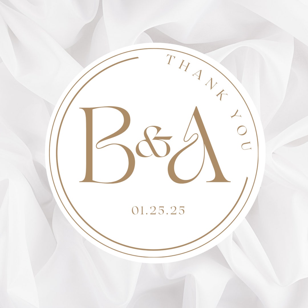 Customized Wedding Labels , Custom Wedding Stickers, Thank You Gift Tag ...