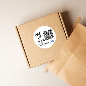 Custom QR Code Stickers: Waterproof Vinyl Labels for Small Business - Etsy