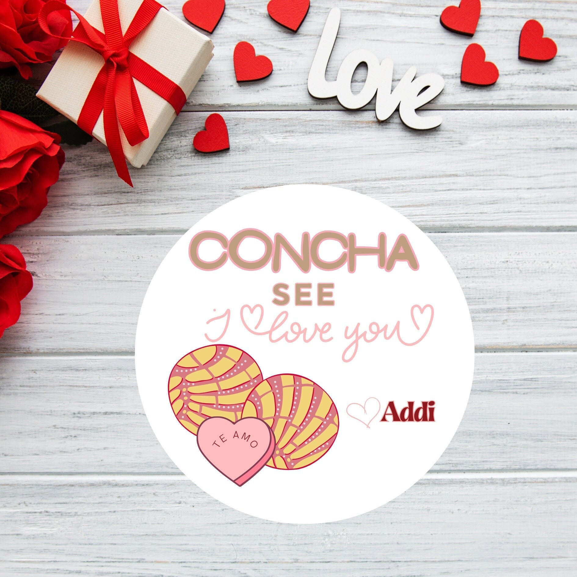 Concha See I Love You Kids Valentine's. School Valentine's Sticker ...