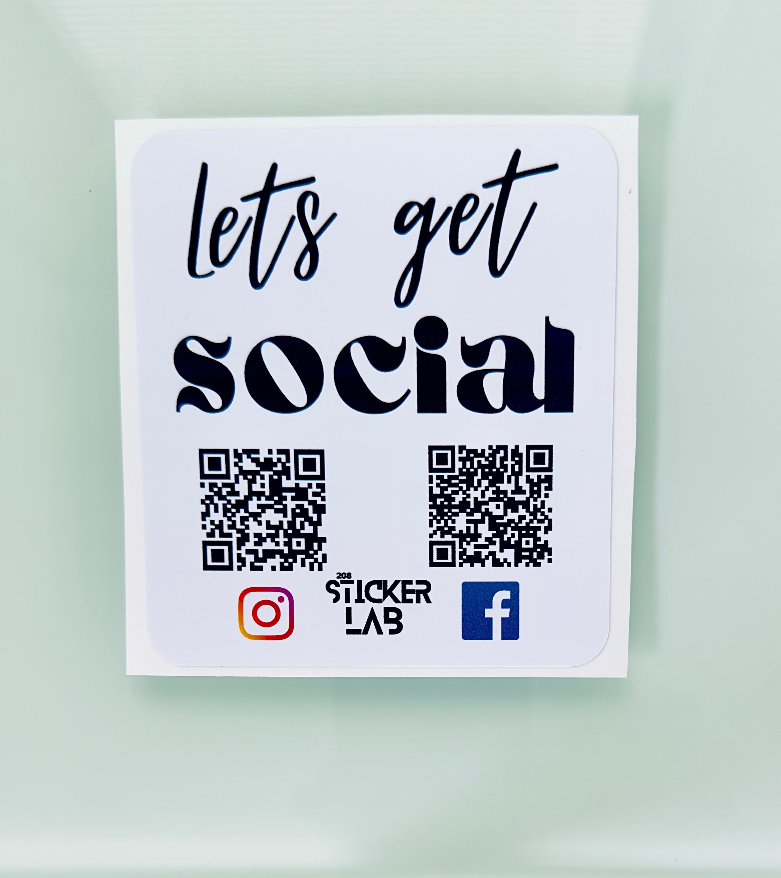 Custom QR Code Social Media Sticker Personalized Easy to Scan ...