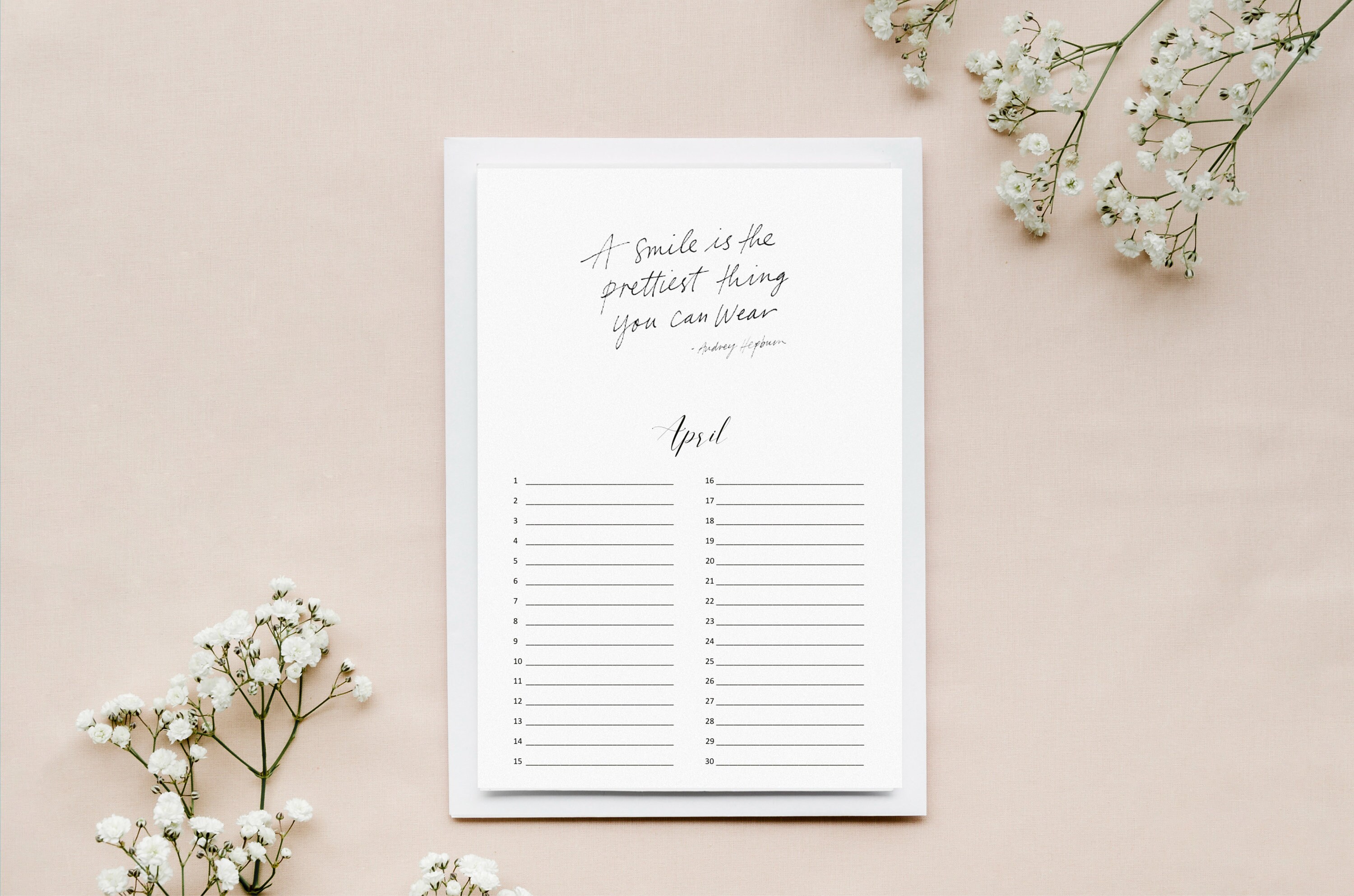 Birthday Calendar to Design Yourself | DIY | Digital File | to Print ...