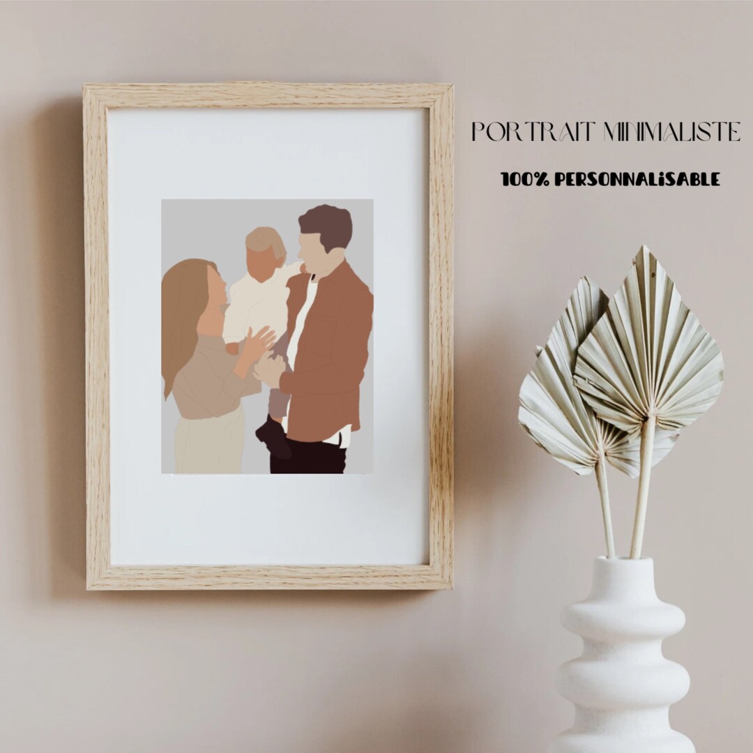 Minimalist Portrait, Illustration, Faceless Portrait, Gift - Etsy