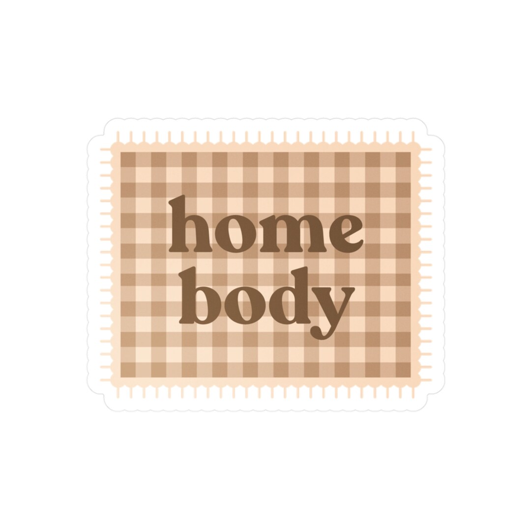 Homebody Gingham Blanket Vinyl Decal - Etsy