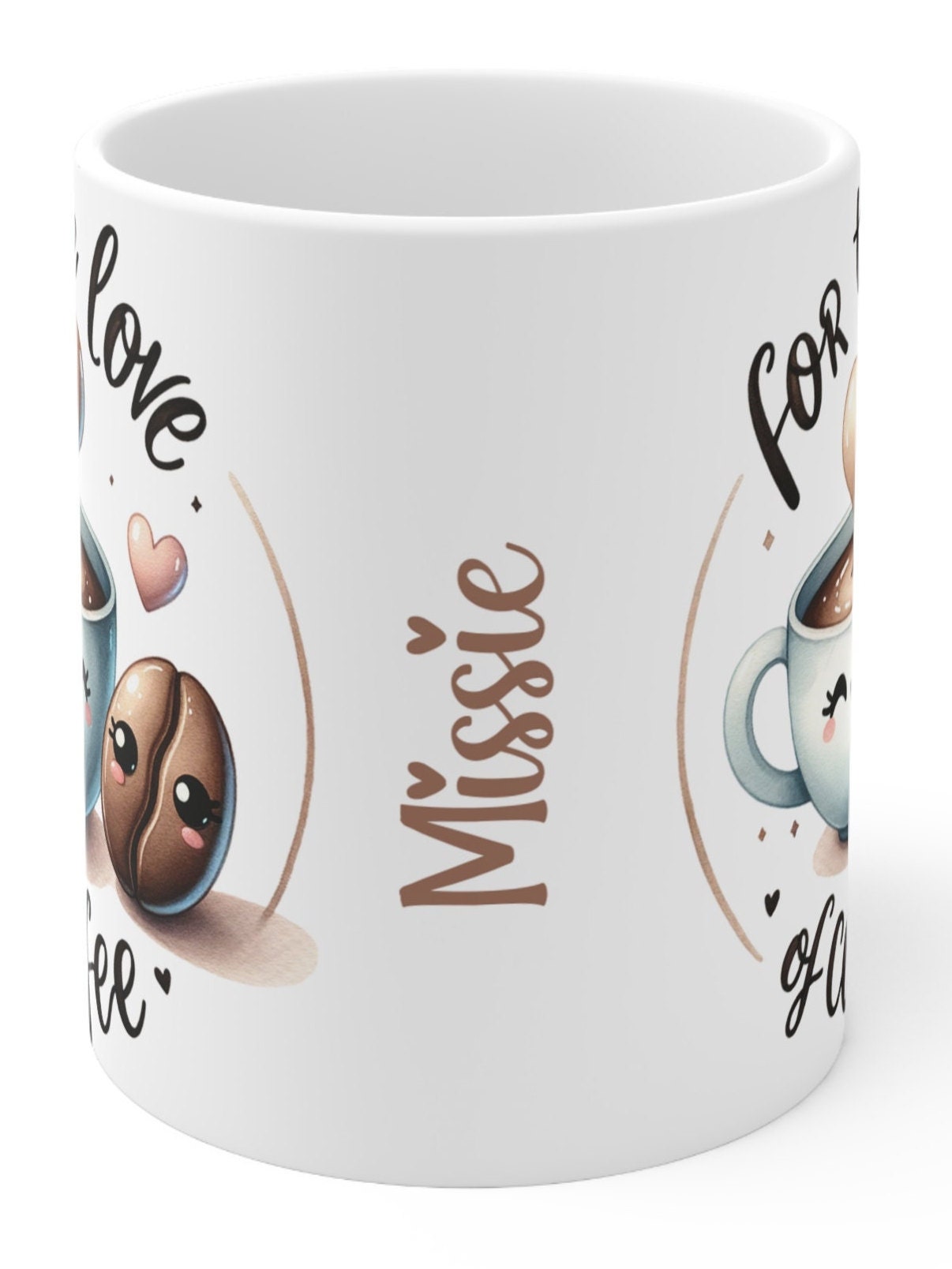 For the Love of Coffee, Personalized Coffee Mug, Personalized Tea Mug ...