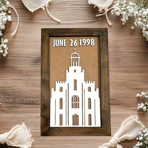 Custom LDS Temple Silhouette Cutout | Personalized Wood Wall Art ...