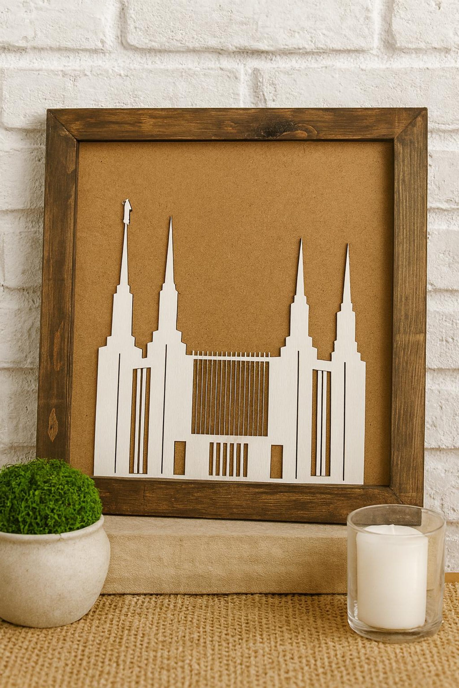 Custom LDS Temple Silhouette Cutout | Personalized Wood Wall Art ...