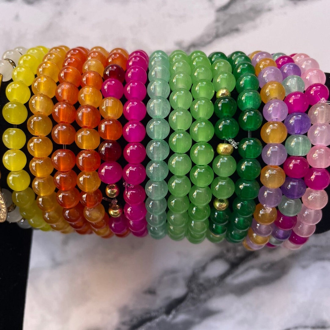 Glass Small Bead Bracelets - Etsy
