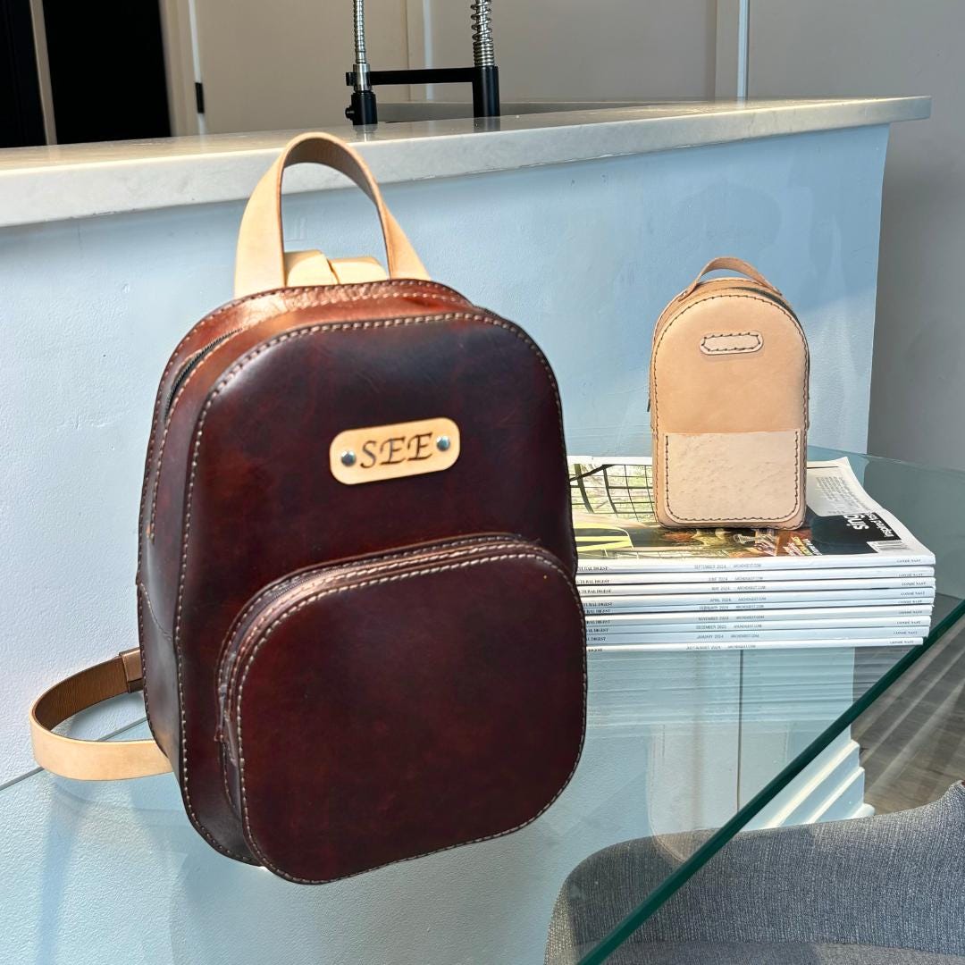 Handmade Leather Backpack - Customizable - Etsy
