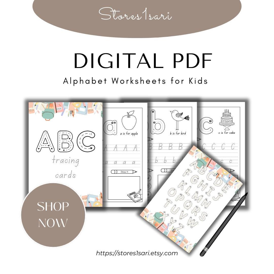Alphabet Worksheets for Kids, Printable Alphabet Activities ...