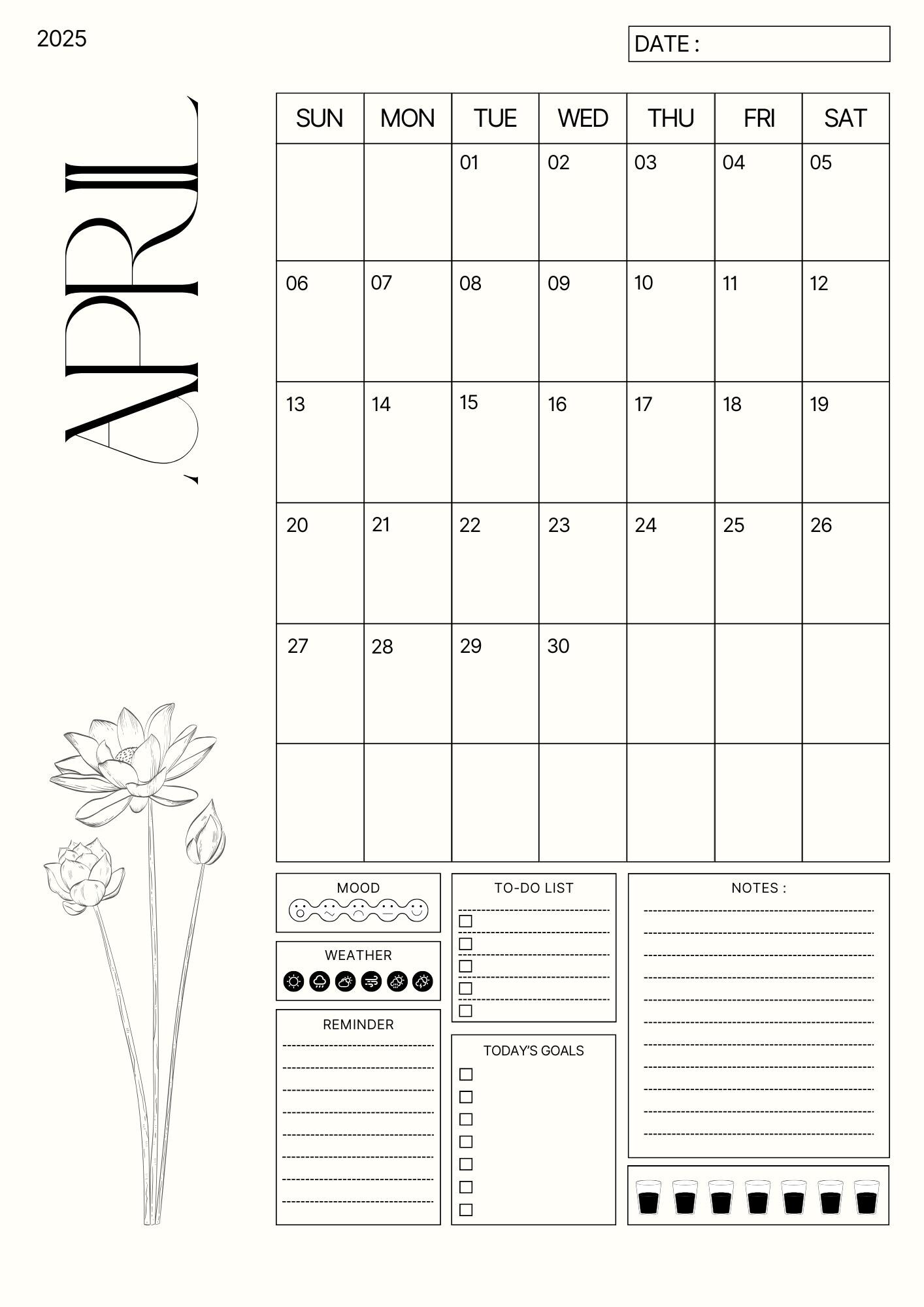2025 Digital Planner: Digital Calendar Template, Daily, Weekly, Monthly ...