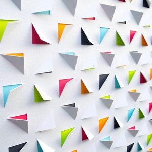 Geometric Paper Relief Handmade Original Minimalist Unique Design ...