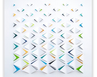 Geometric Paper Relief Handmade Original Minimalist Style on ...